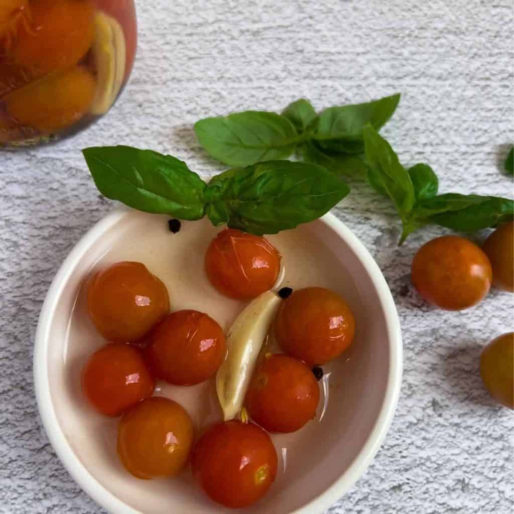 Easy Pickled Cherry Tomatoes - Curious Flavors