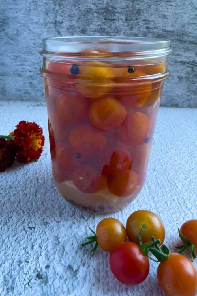 Easy Pickled Cherry Tomatoes - Curious Flavors