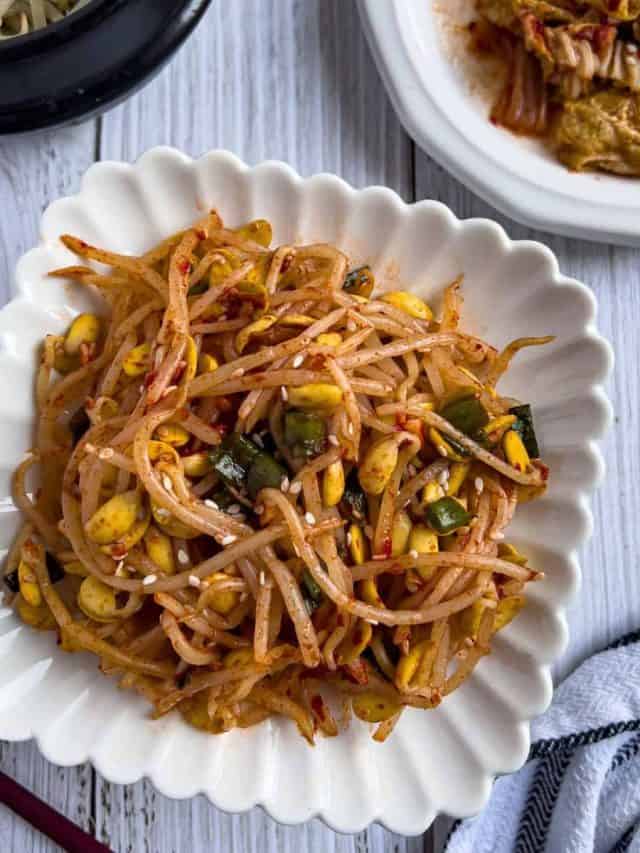 Soybean Sprouts Side Dish - Curious Flavors