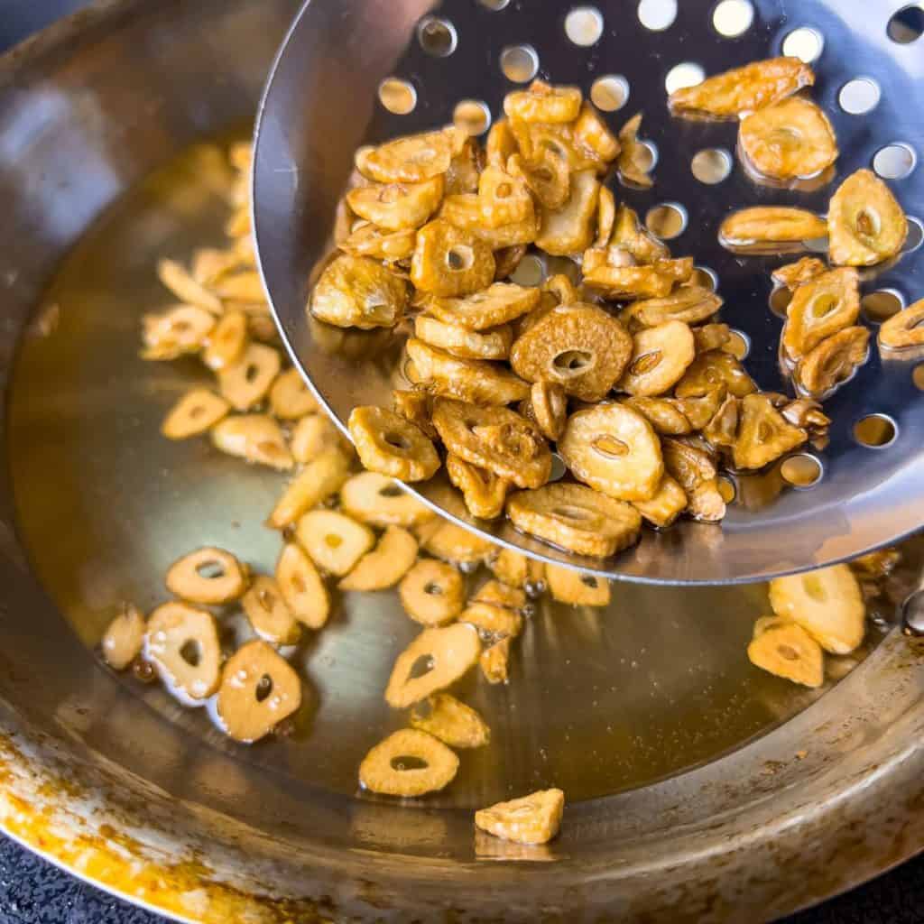 Crispy Fried Garlic with Garlic Oil - Curious Flavors