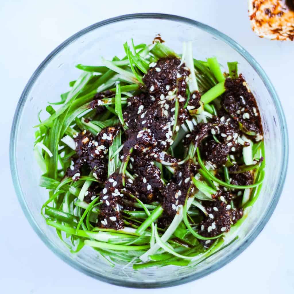 Korean Green Onion Salad (Pa Muchim) - Curious Flavors