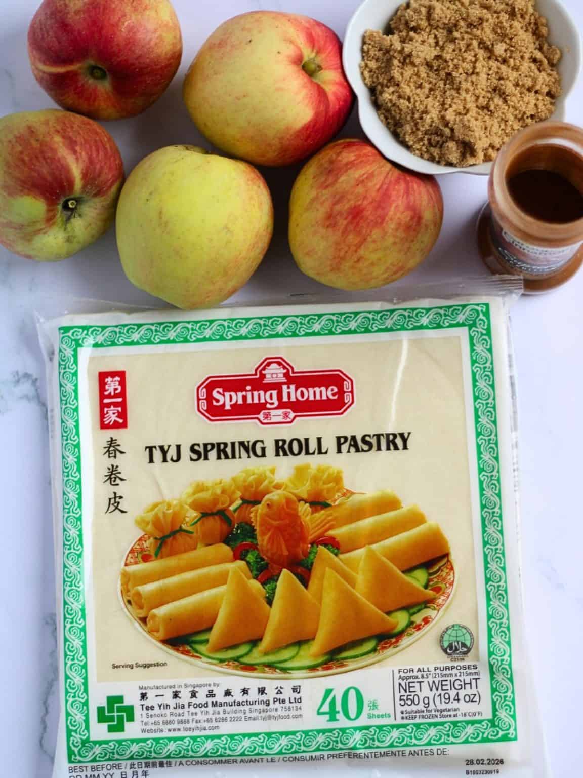 Apple Spring Roll (Apple Turon) - Curious Flavors