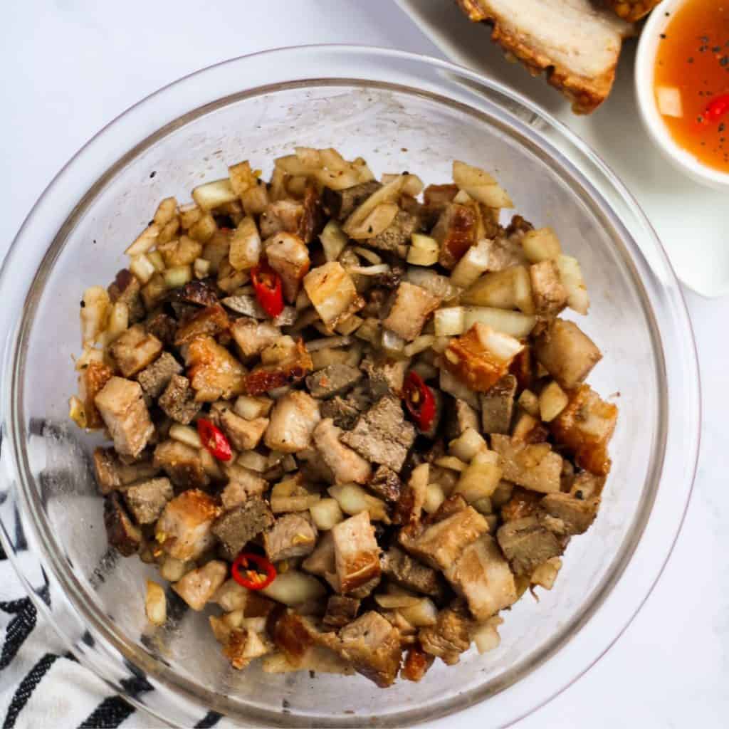 Easy Pork Belly Sisig - Curious Flavors