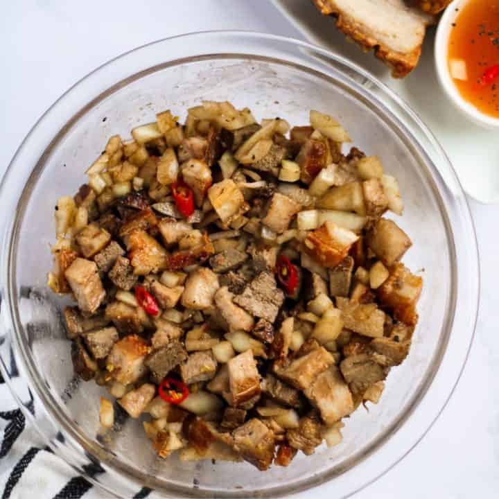 Easy Pork Belly Sisig - Curious Flavors