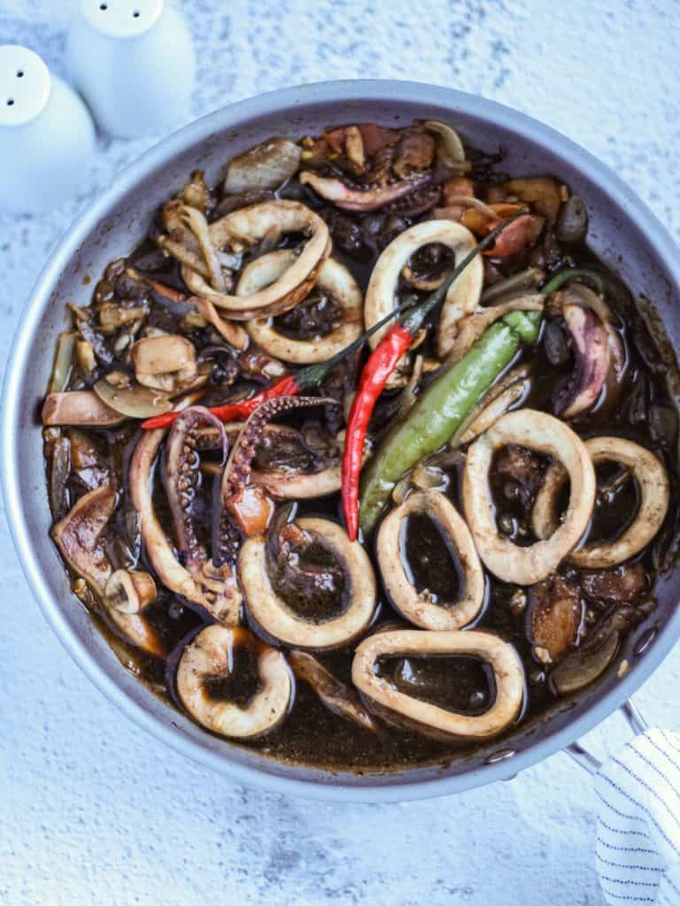 Squid Adobo (Adobong Pusit) - Curious Flavors