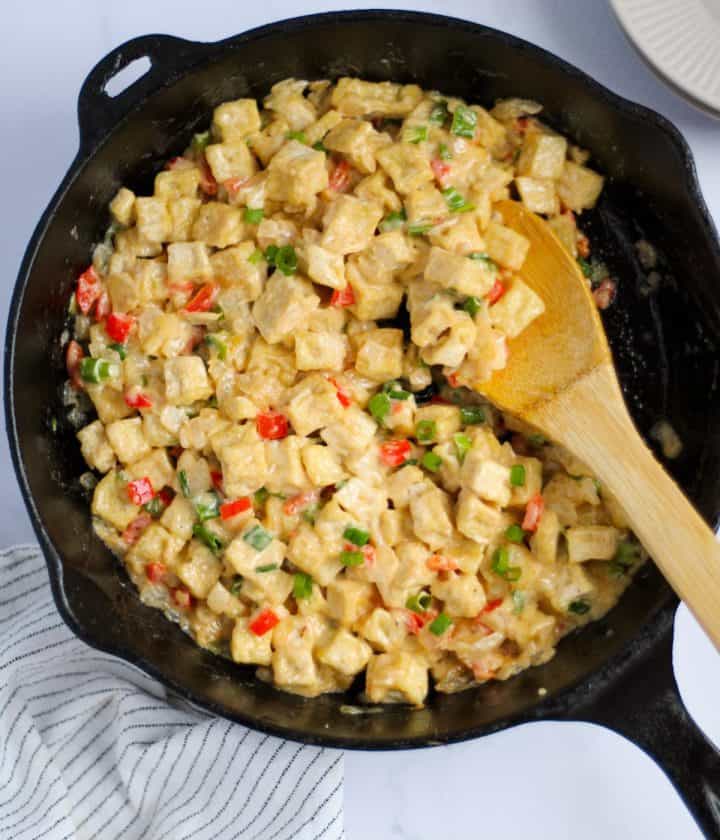 Tofu Sisig with Mayonnaise and Oyster Sauce - Curious Flavors