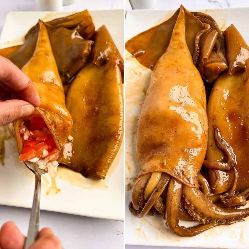 Stuffed Grilled Squid - Curious Flavors